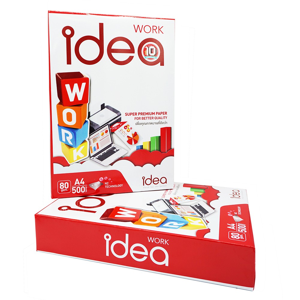 กระดาษถ่ายเอกสาร Idea WORK A4-80g (รีม) - S Venture Professional